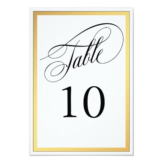 Elegant Script Flourishes Table Number | Zazzle.com