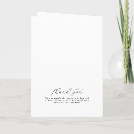 Elegant Script Folded Wedding Program | Zazzle