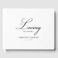 Elegant, Script Font "In Loving Memory" Funeral Guest Book | Zazzle
