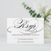 Elegant script font RSVP card wedding invitation | Zazzle