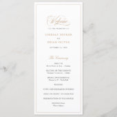 Elegant Script Gold Modern Calligraphy Wedding Program | Zazzle