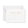 Modern Gold Script Wedding Advice and Wishes Card | Zazzle