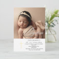 Elegant Script Golden Overlay Cross Photo Baptism Invitation | Zazzle