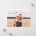 Elegant Script Graduate Photo Graduation Announcement | Zazzle