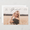 Elegant Script Graduate Photo Graduation Announcement | Zazzle