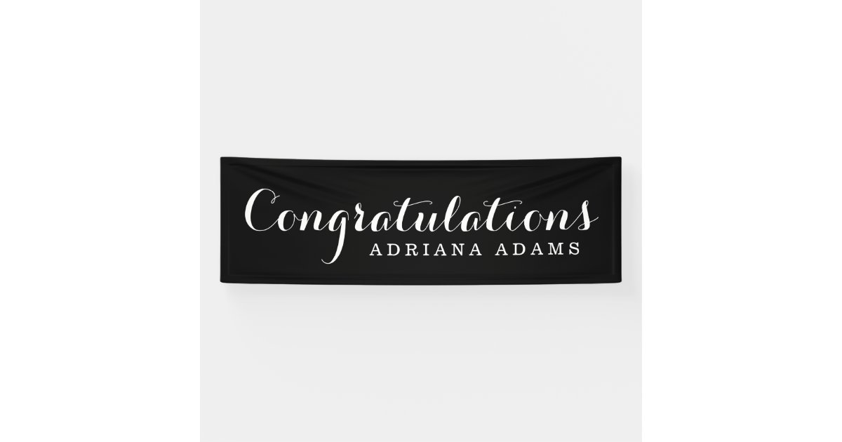 Elegant Script Graduation Banner | Zazzle