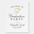 Elegant script graduation party welcome sign | Zazzle