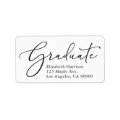 Elegant Script Graduation Return Address Label | Zazzle