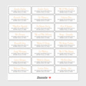 Elegant script individual guest address labels | Zazzle