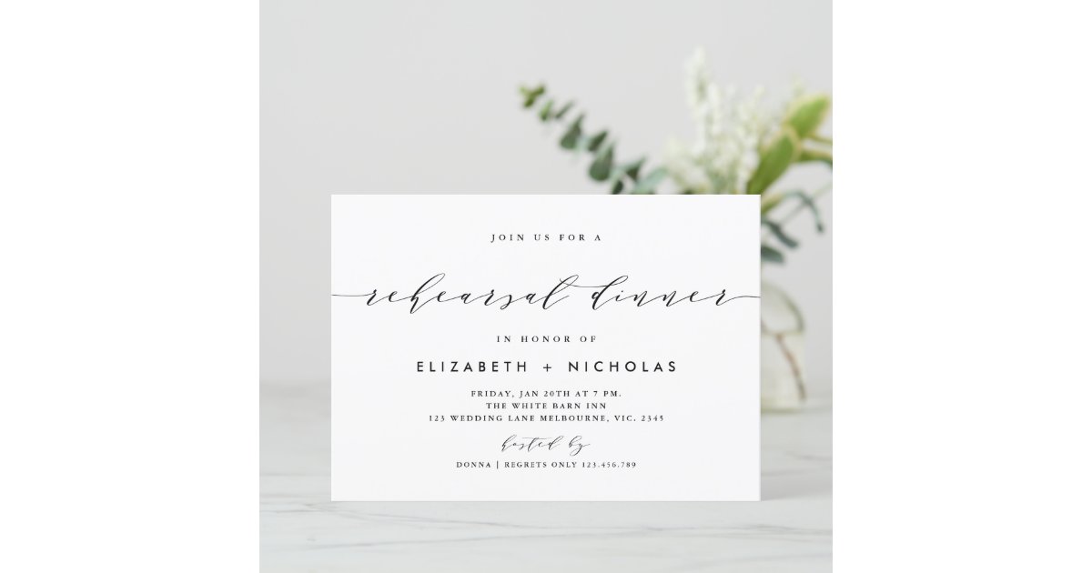 Elegant script invitation | Zazzle