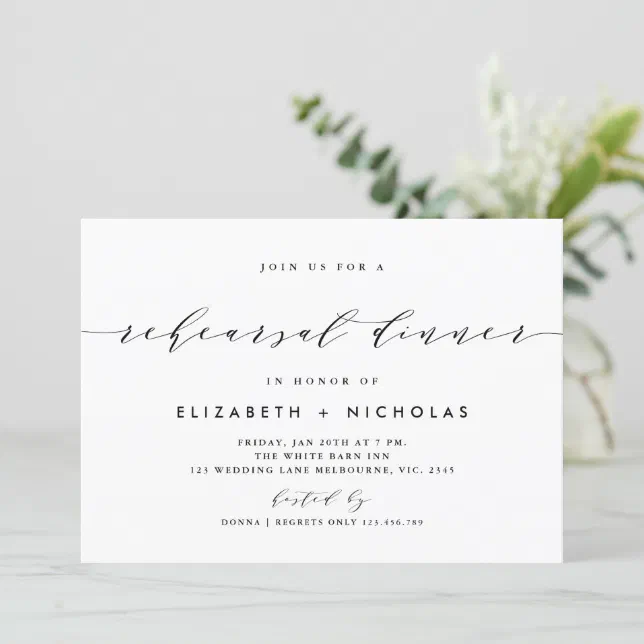 Elegant script invitation | Zazzle