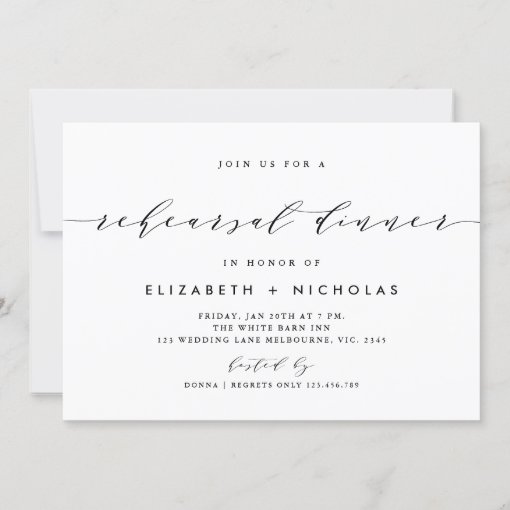 Elegant script invitation | Zazzle