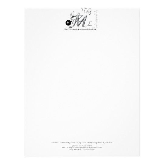 Elegant Script Lettering Letterhead | Zazzle.com