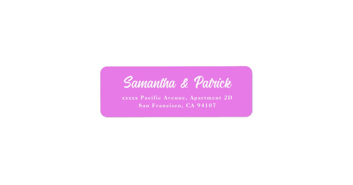 Elegant Script Lilac Return Address Labels | Zazzle