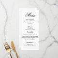 Elegant Script Menu | Zazzle