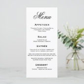 Elegant Script Menu | Zazzle