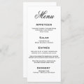 Elegant Script Menu | Zazzle