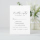 Elegant Script Menu Choice RSVP Card | Zazzle