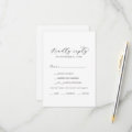 Elegant Script Menu Choice RSVP Card | Zazzle