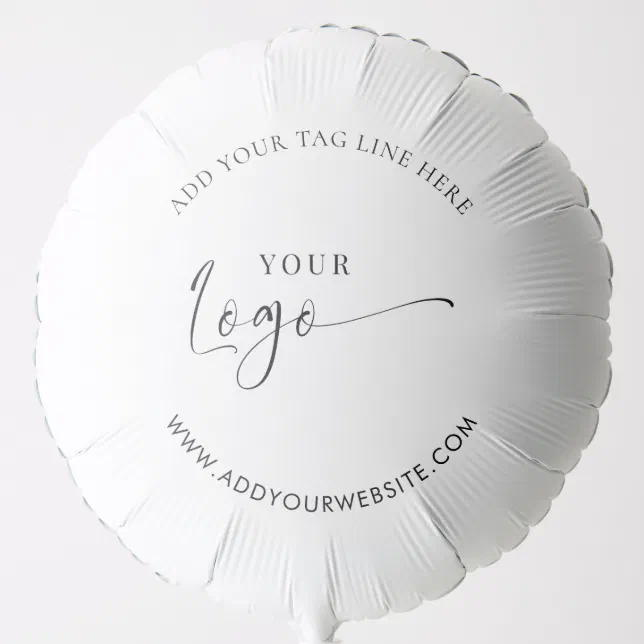 Elegant Script Modern Business Logo Balloon | Zazzle