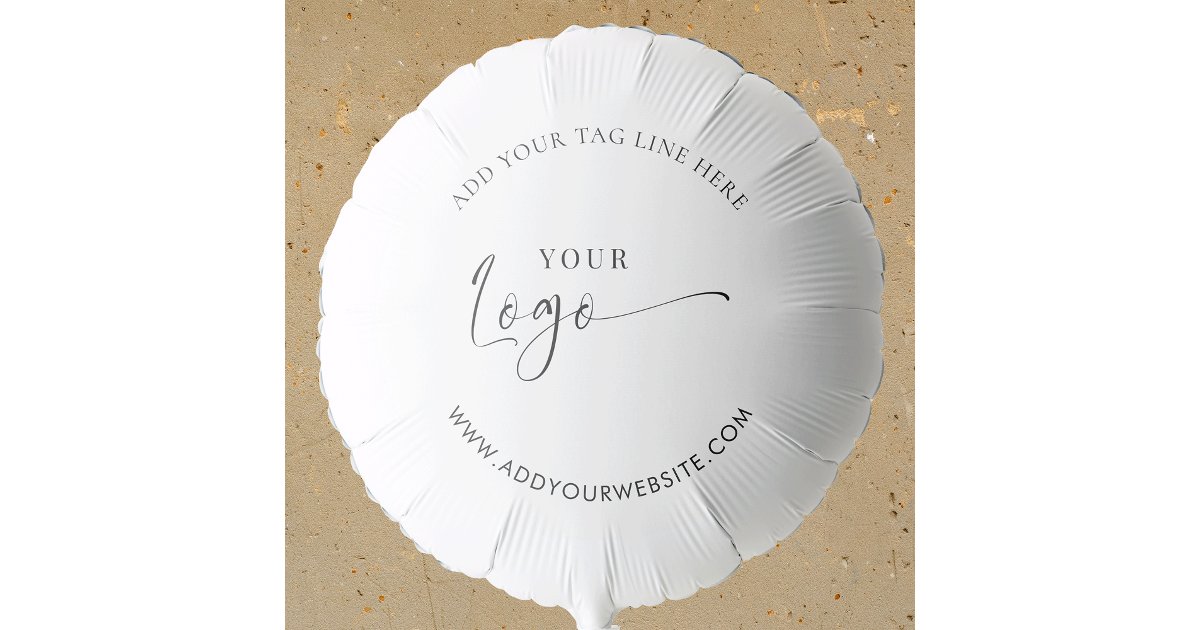 Elegant Script Modern Business Logo Balloon | Zazzle