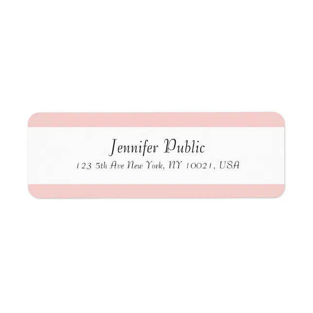 Elegant Script Modern Simple Template Blush Pink Label | Zazzle