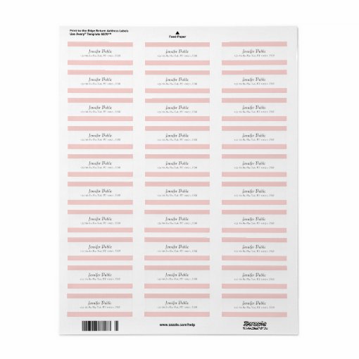Elegant Script Modern Simple Template Blush Pink Label | Zazzle