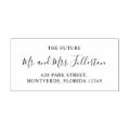 Elegant Script Mr and Mrs Wedding Return Address Self-inking Stamp | Zazzle