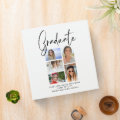 Elegant Script Multi Photo Graduation Graduate 3 Ring Binder | Zazzle