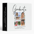 Elegant Script Multi Photo Graduation Graduate 3 Ring Binder | Zazzle
