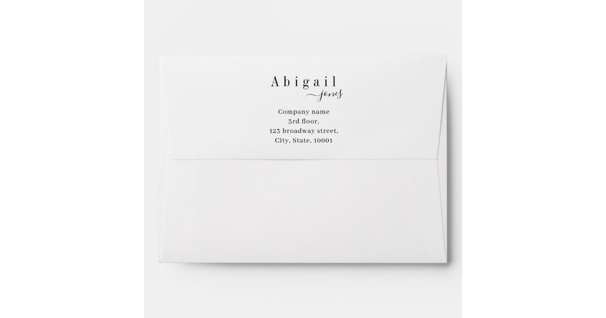 Elegant Script Name Modern Professional Envelope | Zazzle