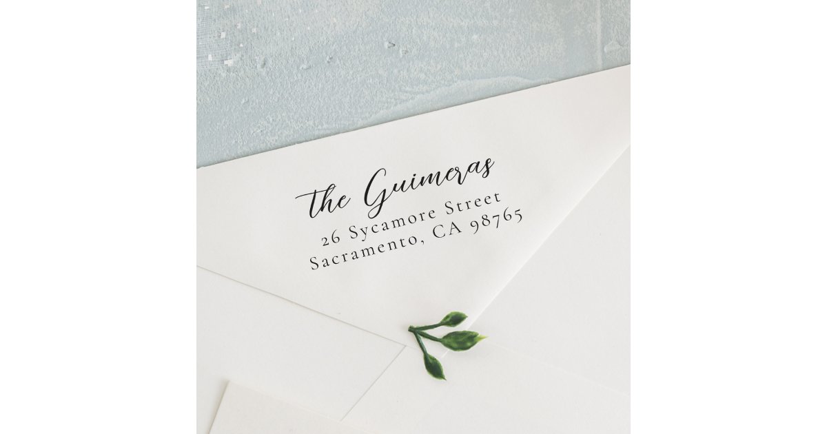 Elegant Script Newlywed Or Wedding Return Address Self-inking Stamp ...