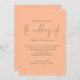Elegant Script Peach QR Code Wedding Invitation | Zazzle