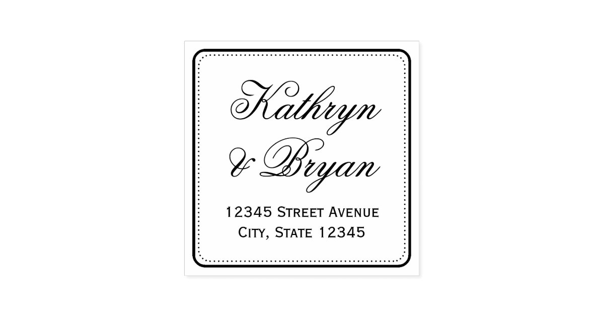Elegant Script Personalized Rubber Stamp | Zazzle