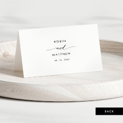 Elegant Script Personalized Wedding Place Cards | Zazzle
