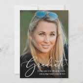 Elegant Script Photo Graduation Party Invitation | Zazzle