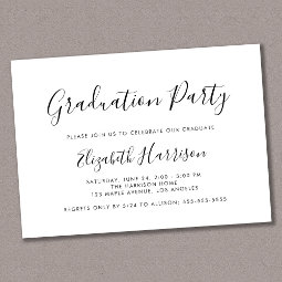 Elegant Script Photo Graduation Party Invitation | Zazzle