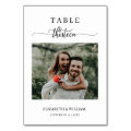 Elegant Script Photo Wedding Table Number Thirteen | Zazzle