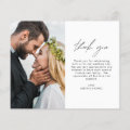 Elegant Script Photo Wedding Thank You Card Flyer | Zazzle