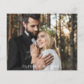 Elegant Script Photo Wedding Thank You Card Flyer | Zazzle