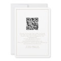 Elegant Script QR Code Wedding Invitation | Zazzle