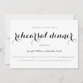 Elegant script rehearsal dinner invitations | Zazzle