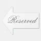 Elegant Script Reserved Arrow Yard Sign | Zazzle