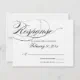 Elegant Script Response Card - Black | Zazzle
