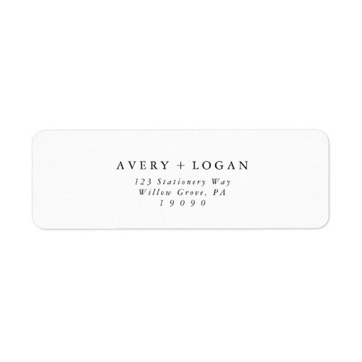 Elegant Script Return Address Label | Zazzle