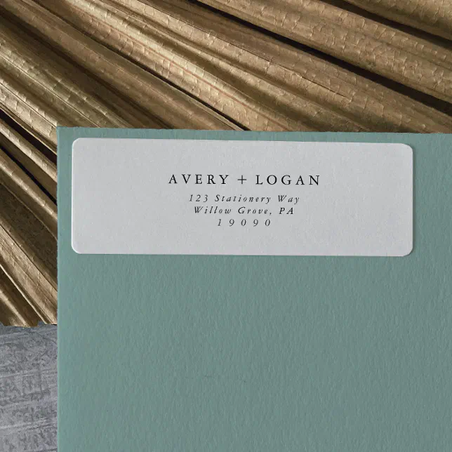 Elegant Script Return Address Label | Zazzle