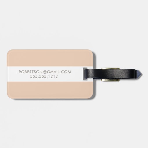 Elegant Script Rose Gold Luggage Tag | Zazzle