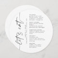 Elegant Script Round Wedding Menu | Zazzle