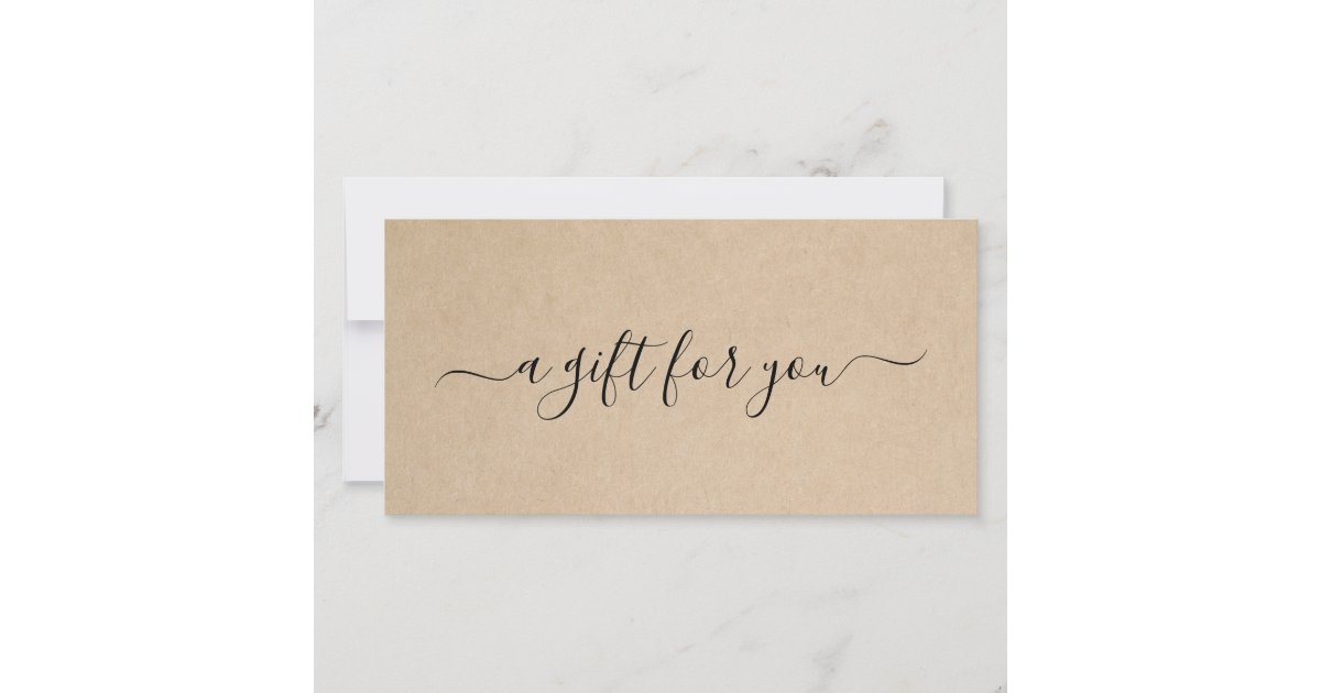 Elegant Script Rustic Gift Certificate | Zazzle