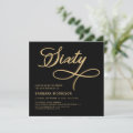 Elegant Script Sixty Black Gold 60th Birthday Invitation | Zazzle